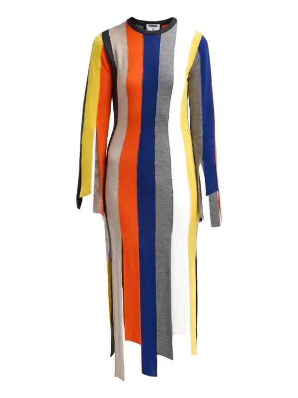 Moschino Striped Merino Wool Sweaterdress - Multi
