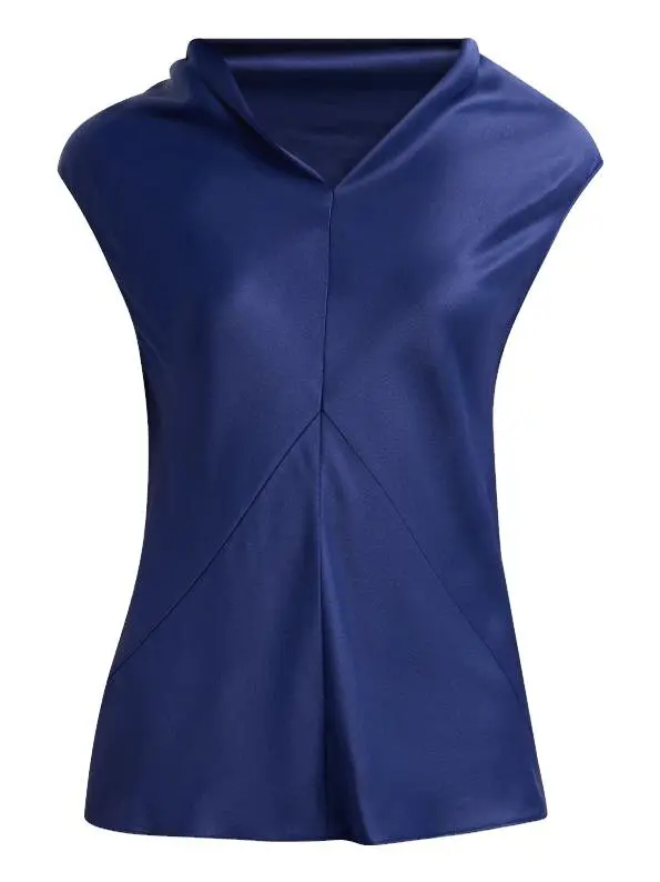 Alberta Ferretti Enver Satin Blouse - Blue