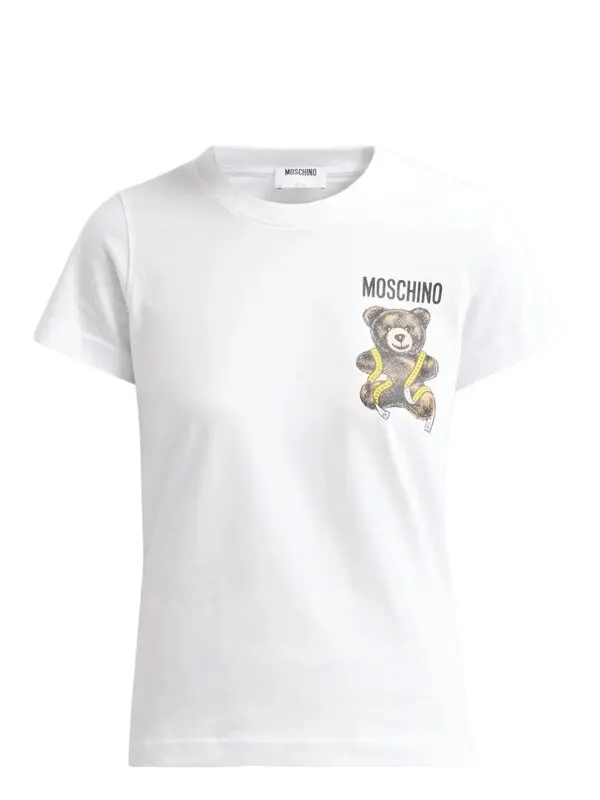 Moschino Tailor Teddy Bear Cotton T-shirt - Multi White