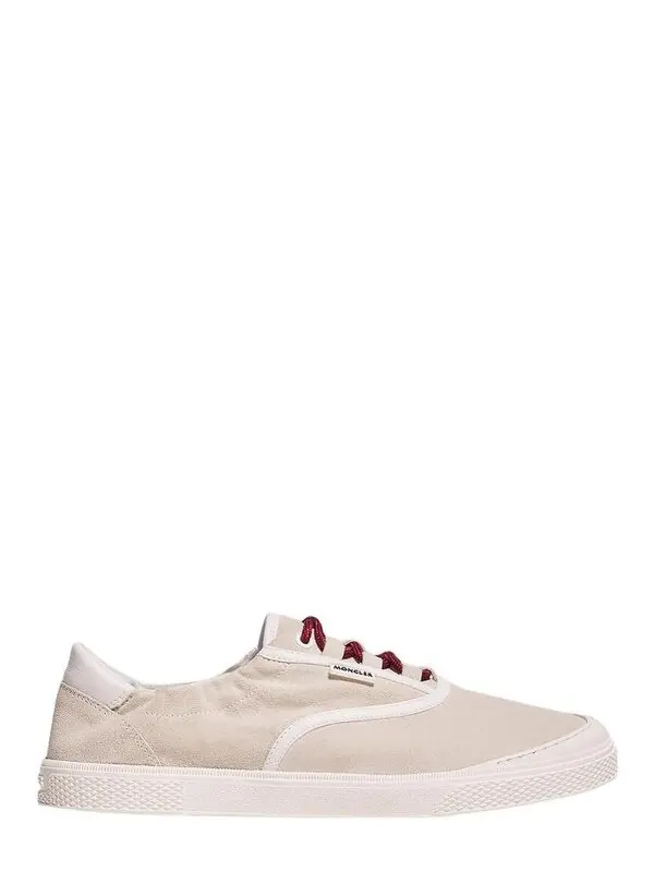 Moncler Vera Leisure Sneakers In Suede - Beige