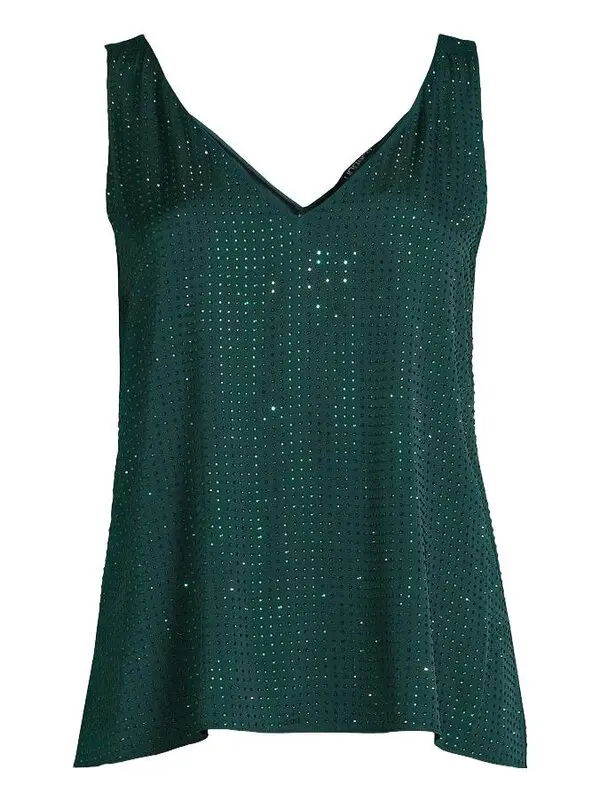 UNGARO Rosie Hotfix Crystal Blouse - Pine