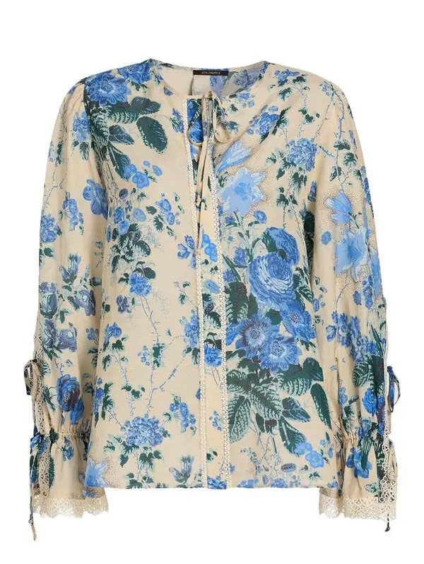 Kobi Halperin Daisy Floral Blouse - Ecru Multi