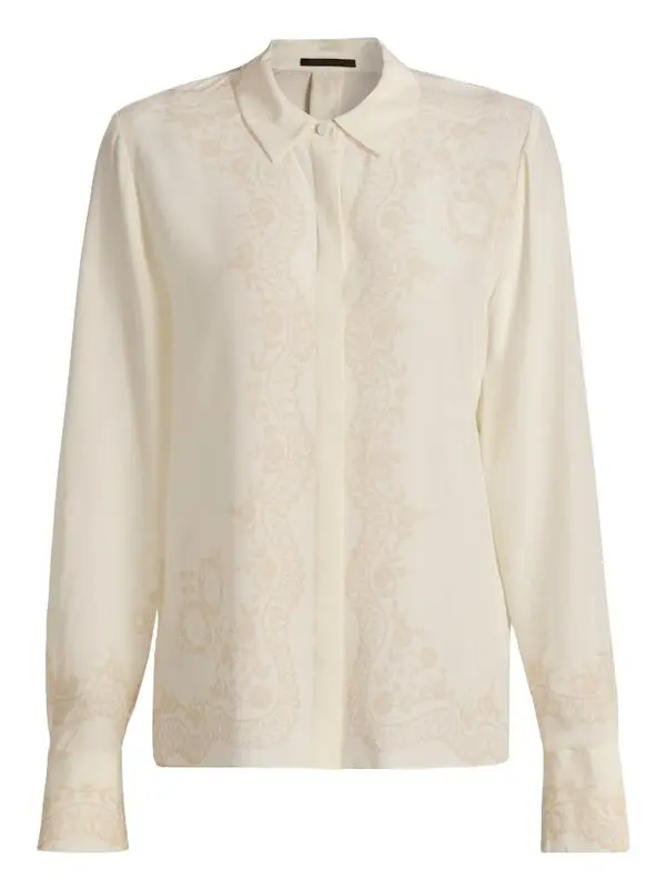 Kobi Halperin Serena Printed Silk Blouse - Ivory Multi