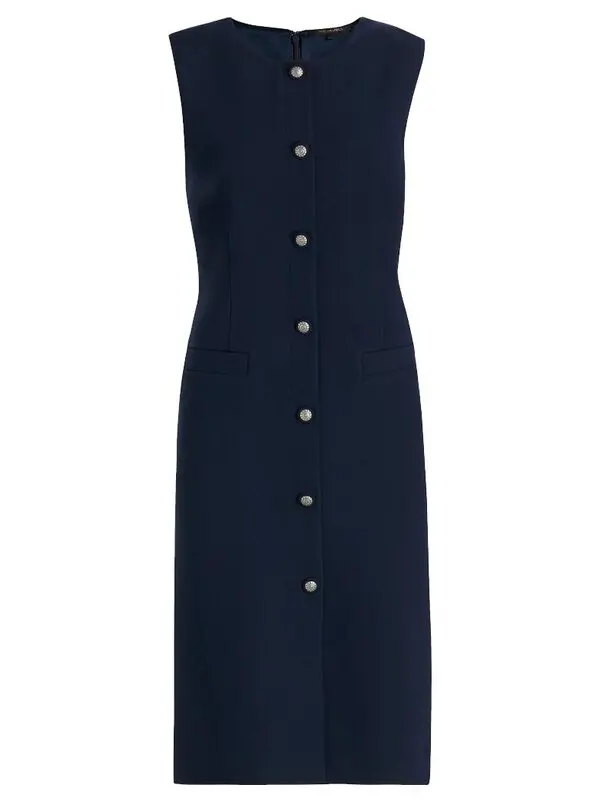 Kobi Halperin Briel Crepe Sleeveless Midi-dress - Navy