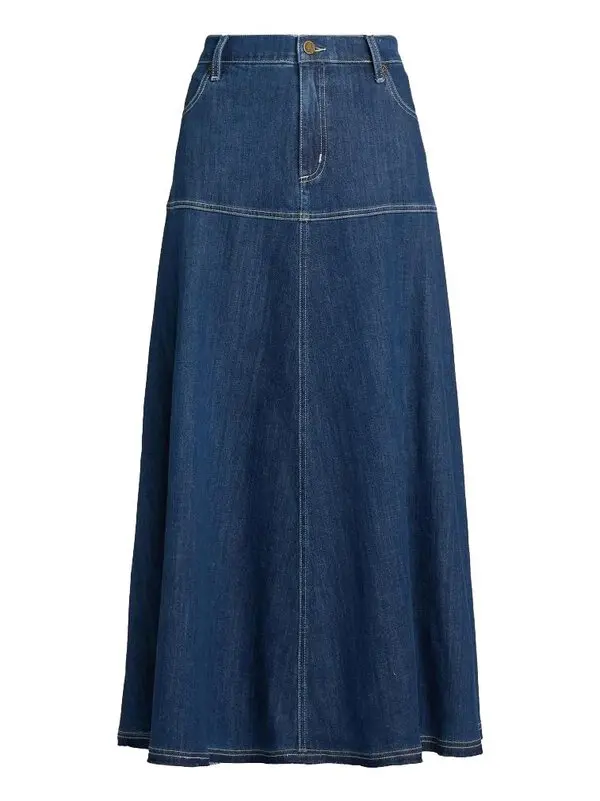 Kobi Halperin Ysabelle Denim Maxi Skirt - Medium Indigo