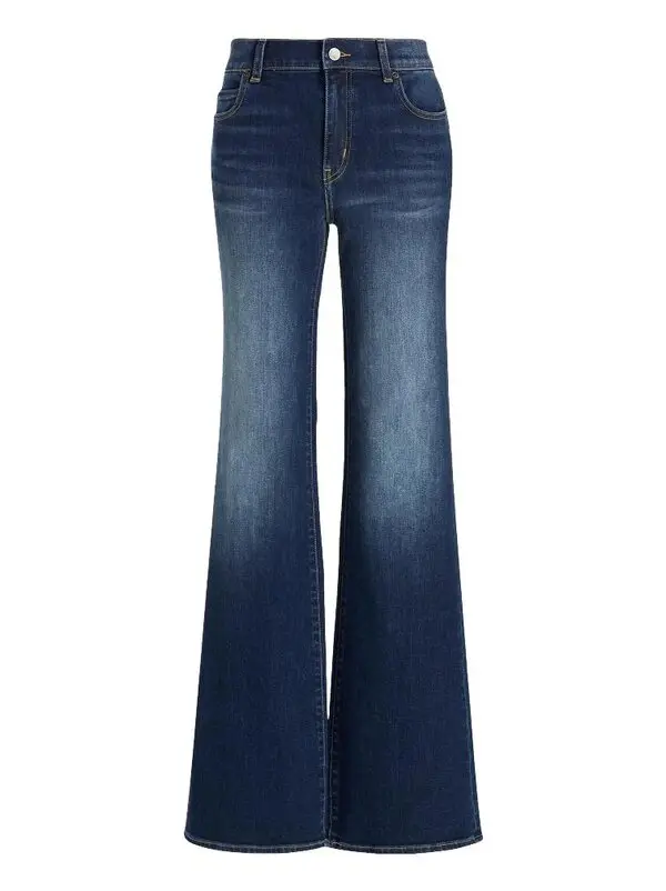Kobi Halperin Eden Denim Low-rise Flared Jeans - Medium Indigo
