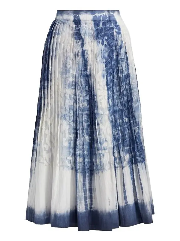 Kobi Halperin Andie Tie-dye Silk Midi-skirt - Tide