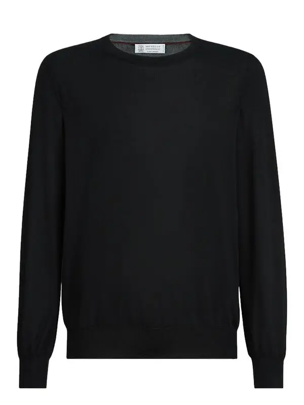 Brunello Cucinelli Cashmere And Silk Lightweight Sweater - Black