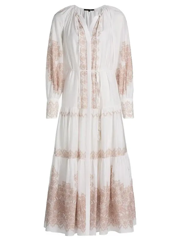 Kobi Halperin Lauryn Lace Print Cotton-silk Maxi Dress - Ivory