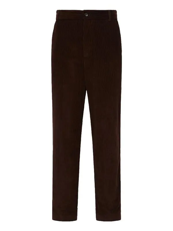 Moncler Pants In Corduroy - Brown