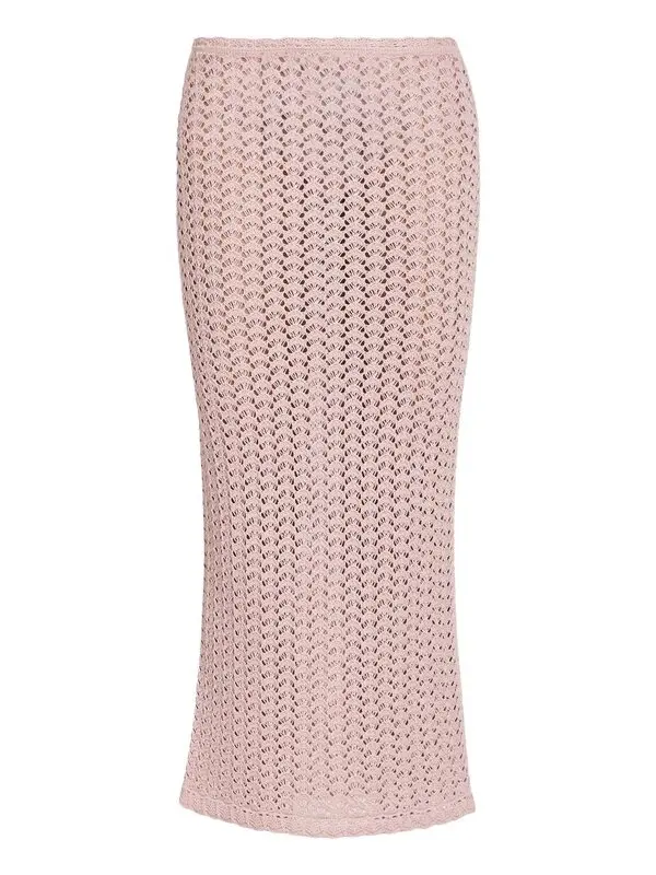 Dolce & Gabbana Crochet Midi-skirt - Rosa