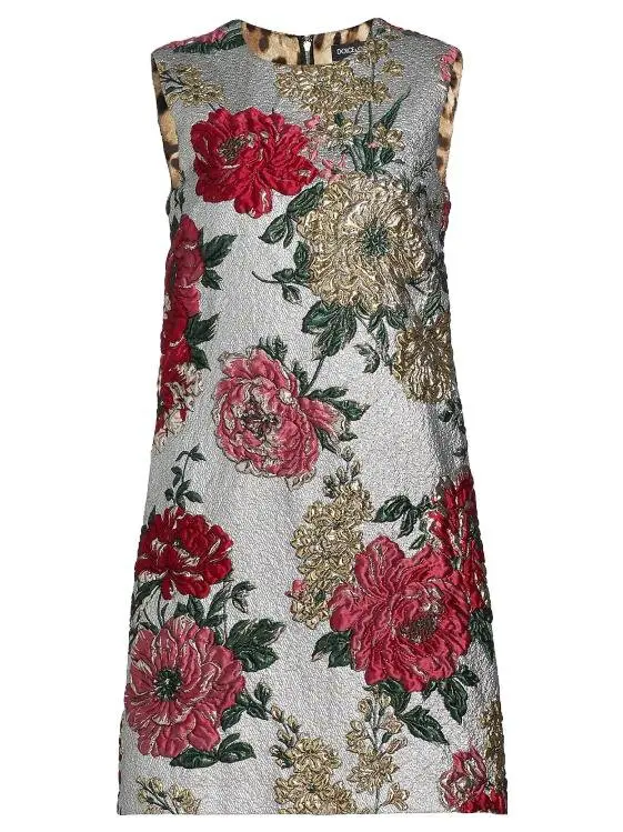 Dolce & Gabbana Floral Matelassé Minidress - Jacquard