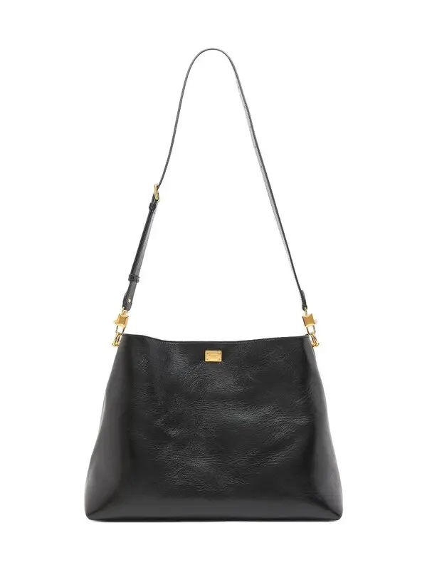 Dolce & Gabbana Tumbled Leather Shoulder Bag - Nero
