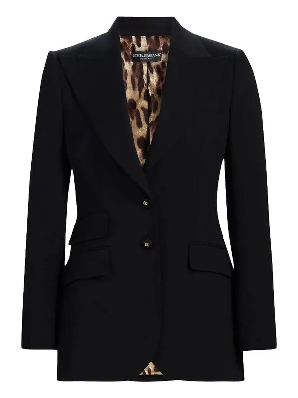 Dolce & Gabbana Stretch-wool Two-button Blazer - Nero