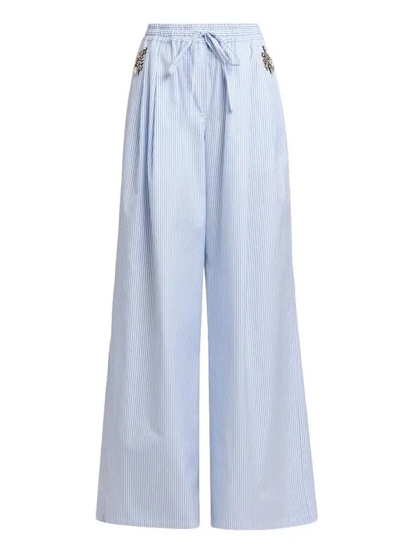 Dolce & Gabbana Crystal-embellished Cotton Drawstring Pants - Rigato