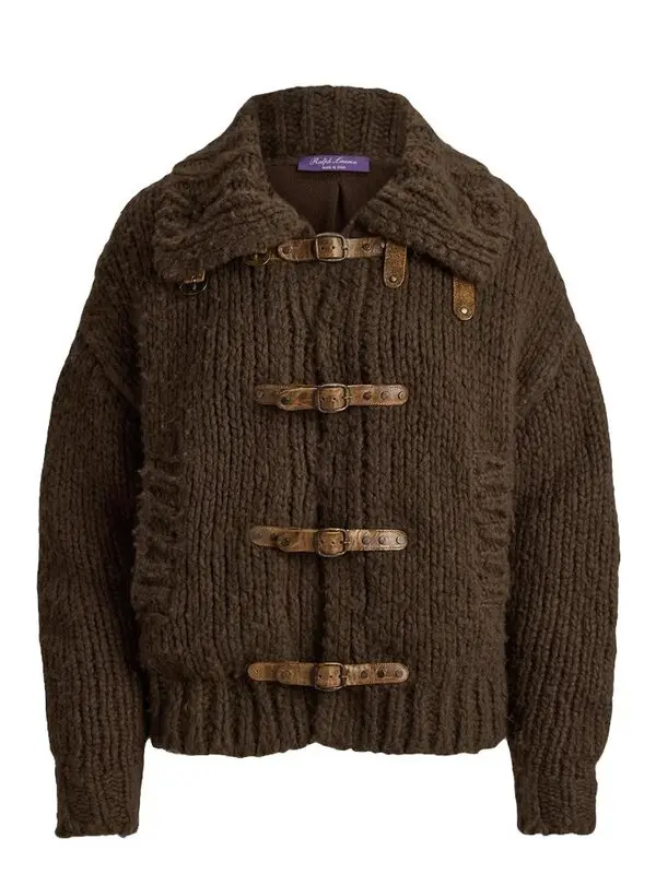 Ralph Lauren Cashmere Sweater Flight Jacket - Brown