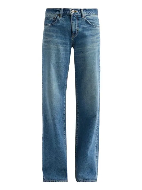 Moussy Vintage Missouri Low-rise Wide-leg Jeans - Blue