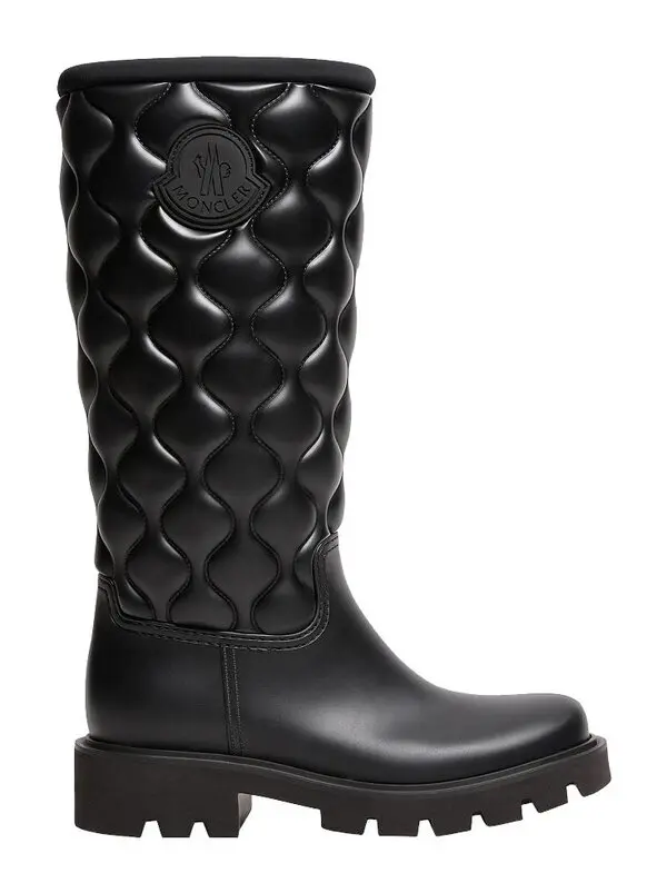 Moncler Kickstream High Rain Boots - Black