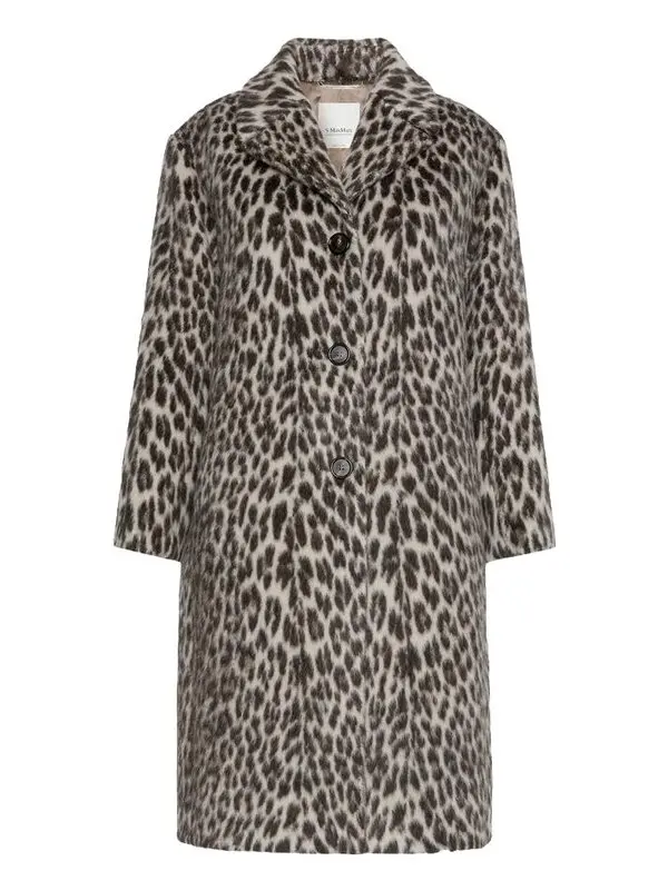 Max Mara Soft Textured Jacquard Coat - Ecru