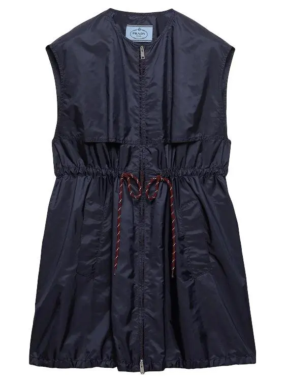 Prada Sleeveless Nylon Mini-dress - Blue