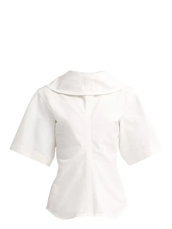 Bottega Veneta Compact Cotton Toile Shirt - Chalk
