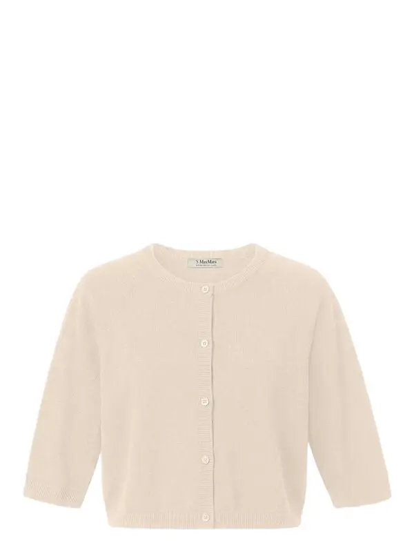 Max Mara Cotton, Silk And Cashmere Shrug - Natural