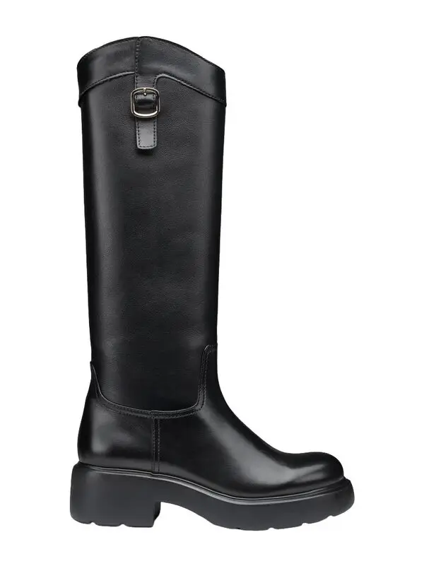 Santoni 35mm Knee-high Leather Boots - Black