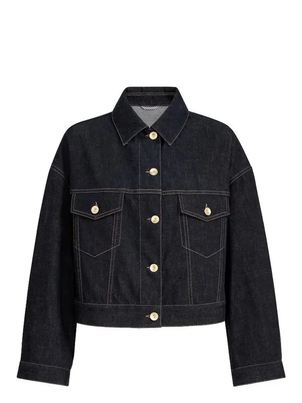 Brunello Cucinelli No-fade Outerwear Jacket With Monili - Denim