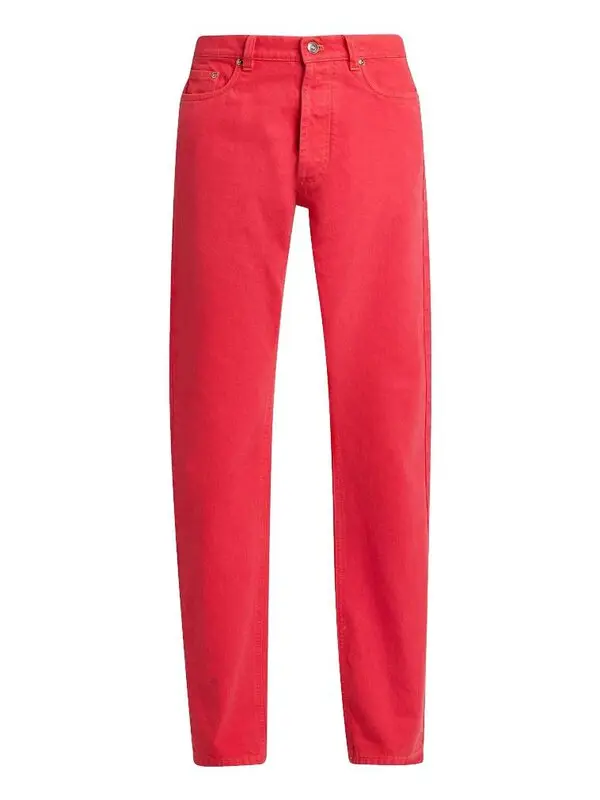 Versace Straight Midi-rise Jeans - Red