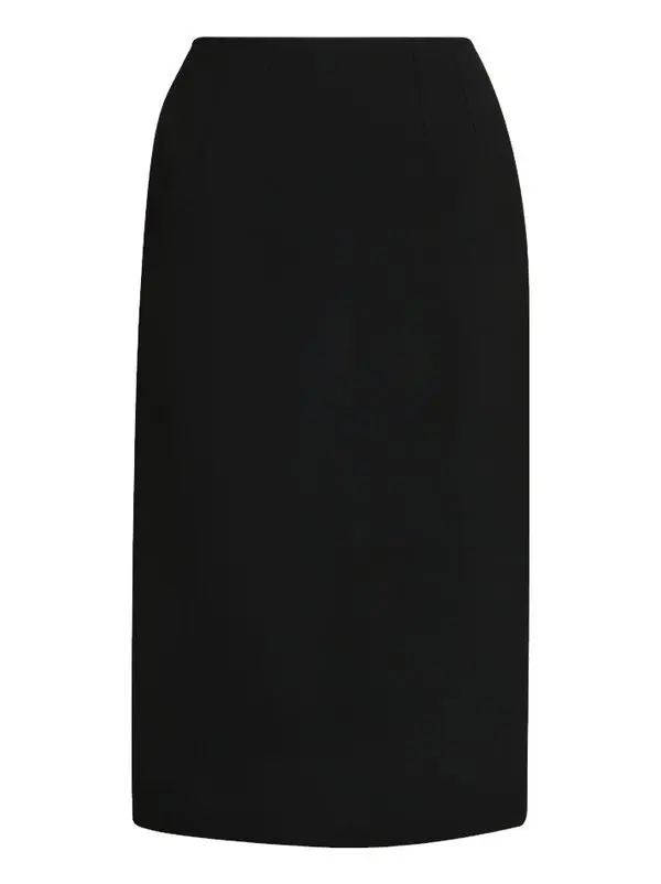 Dolce & Gabbana Virgin Wool Pencil Midi-skirt - Nero
