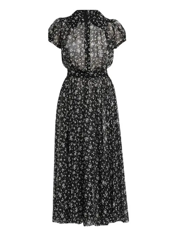 Dolce & Gabbana Chiffon Silk Floral Shirtdress - Multi