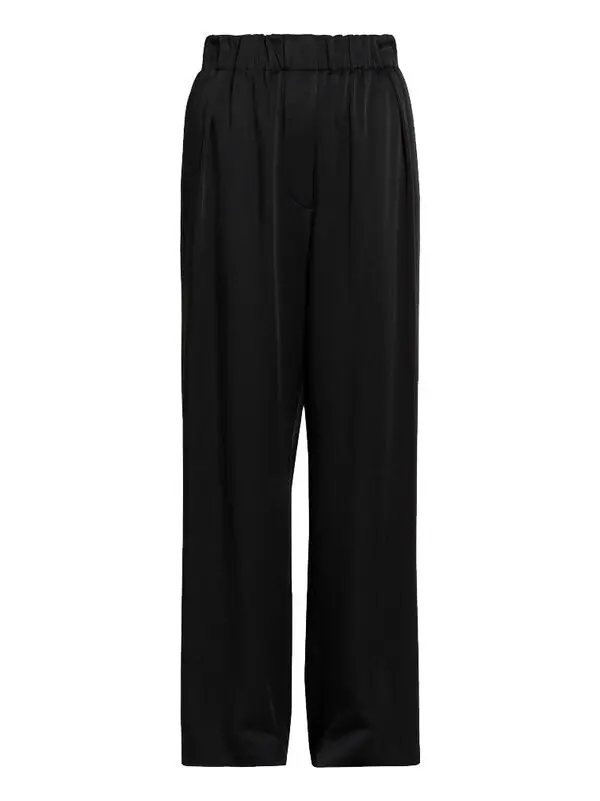 JIL SANDER Satin Wide-leg Trousers - Black