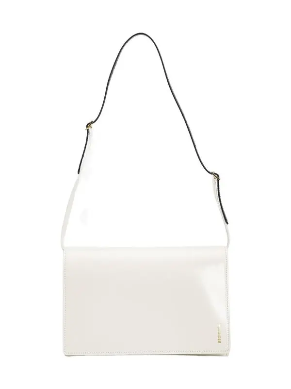 JIL SANDER Small Leather File Bag - Eggshell