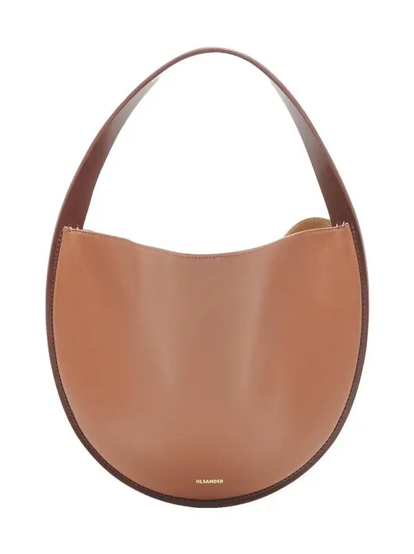 JIL SANDER Pivot Leather Hobo Bag - Grape