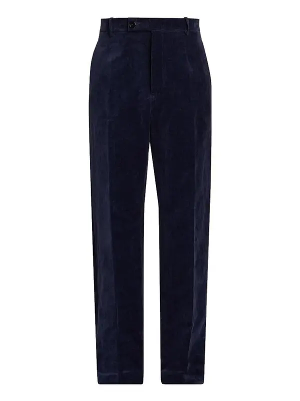 JIL SANDER Cotton-linen Velvet Trousers - Midnight