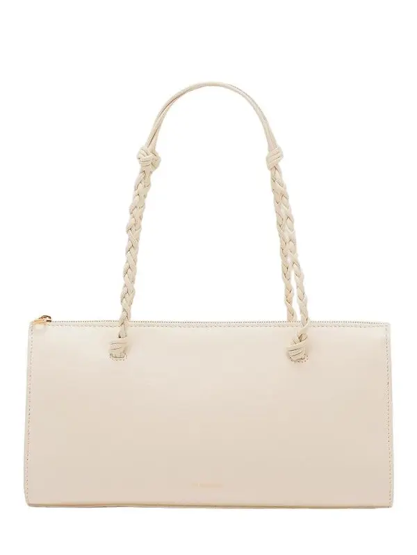 JIL SANDER Tangle Tent Leather Shoulder Bag - Eggshell