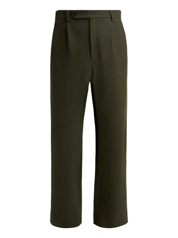 JIL SANDER Felted Wool-blend Trousers - Beetle