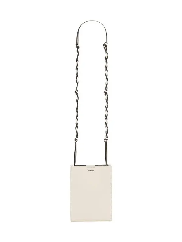JIL SANDER Tangle Small Leather Crossbody Bag - Eggshell