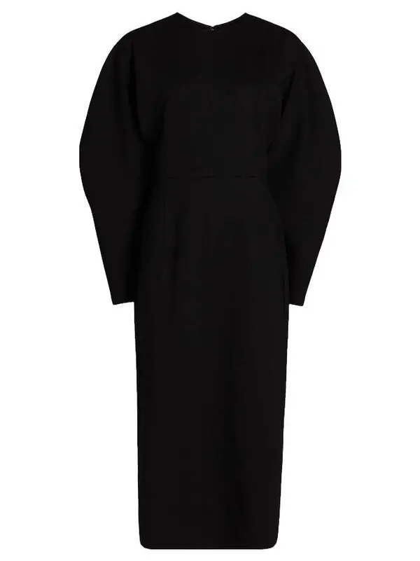 Carolina Herrera Arc Crewneck Midi-dress - Black