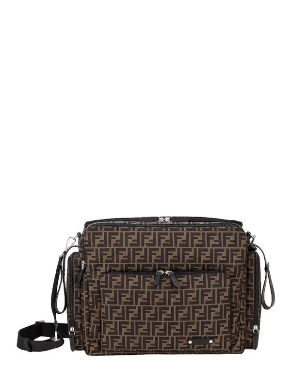 Fendi Ff Logo Diaper Bag - Brown