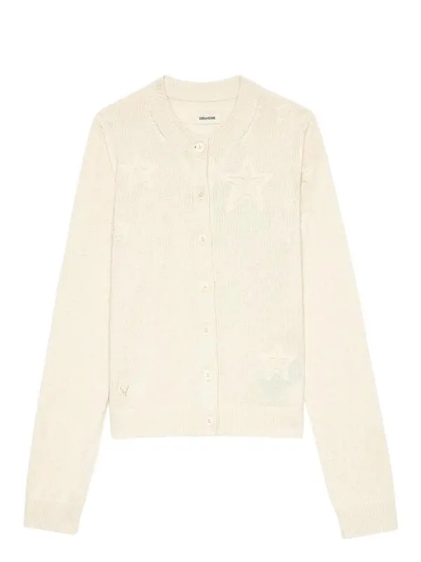 Zadig&Voltaire Alpha Stars Cardigan - Ecru