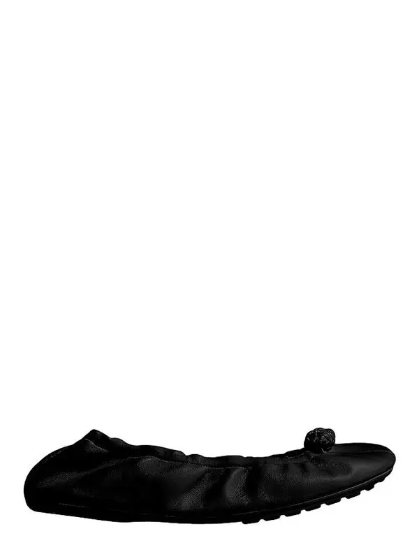 Bottega Veneta Fantasmina Leather Ballet Flats - Black