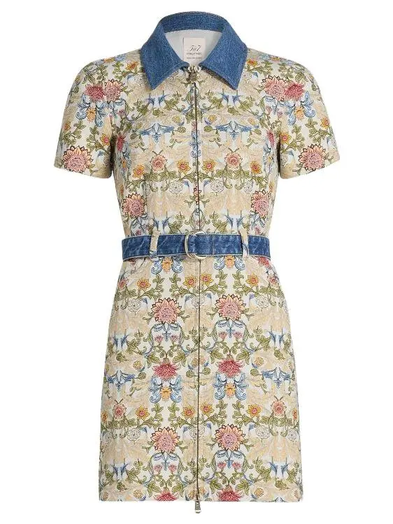 Cinq À Sept Bea Floral Jacquard Minidress - Cream Multi