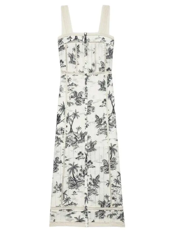 Zadig&Voltaire Renaid Tropical Island Maxi Dress - Ecru