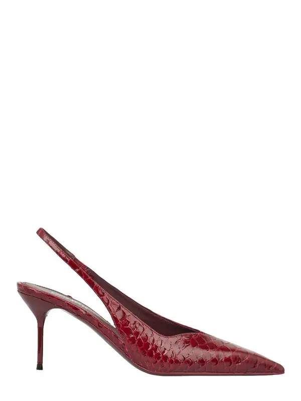Paris Texas Lidia 70mm Slingback Pumps - Deep Red