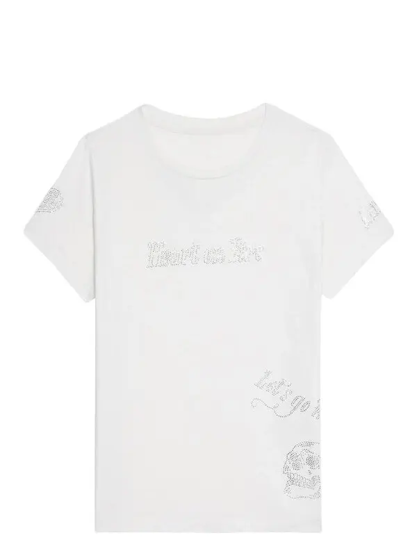 Zadig&Voltaire Alys Rhinestone Graphic Crewneck T-shirt - Judo