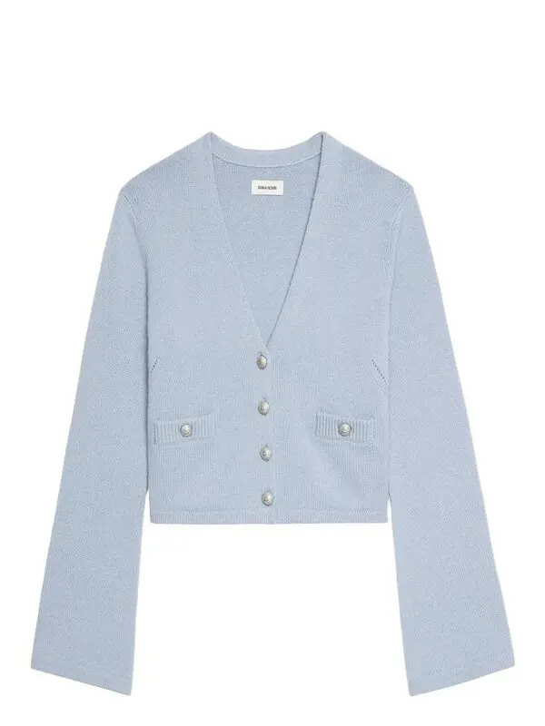 Zadig&Voltaire Nolly Wool & Cashmere Cardigan - Light Blue
