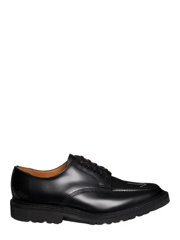Comme Des Garçons X Sanders Glossy Leather Loafers - Black