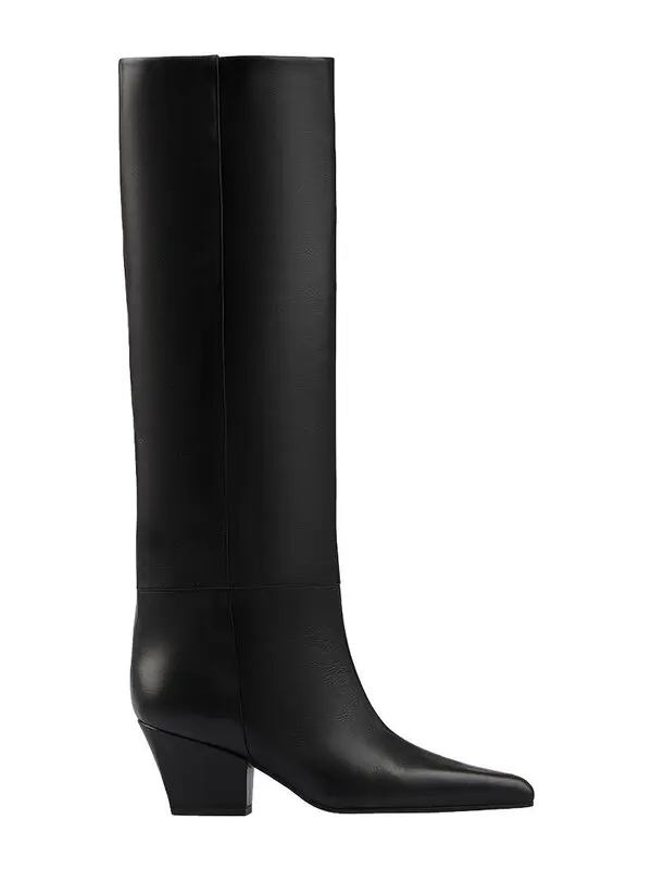 Paris Texas Jane Leather Knee-high Boots - Black
