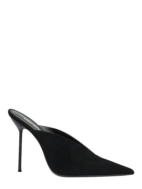 Paris Texas Lidia 105mm Suede Mules - Black